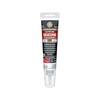 Amazon.com: GE Supreme Silicone Caulk for Kitchen & Bathroom - 100% ...