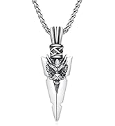 MEDWISE Dagger Necklace Sterling Oxidized Silver Celtic Pendant Sword ...