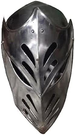 Amazon.com: royalsurvey Medieval Knight Closed Helmet, Battle Knight ...