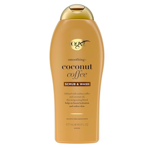 OGX Smoothing + Coconut Coffee Exfoliating Body Scrub with Arabica ...