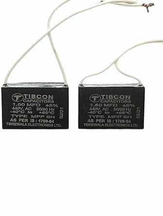 Buy FROZMEC 1.5 uf/MFD 440V Tibcon Capacitor for Wall Fan/Table Fan ...