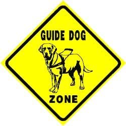 Amazon.com: GUIDE DOG ZONE blind pet seeing eye new sign : Home & Kitchen