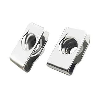 Amazon.com: 1/4"-20 U-Style Clip-On Nut, U-Type Stainless Steel 18-8 (304) Regular Extruded U ...