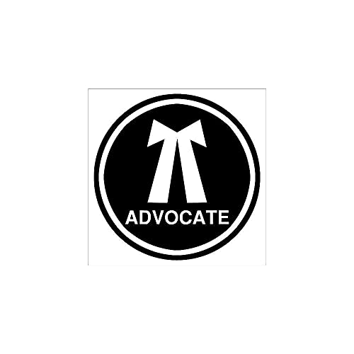 Deep Print Mart Advocate Logo Pin Badge and Sticker || 2 Badge Size 58 ...