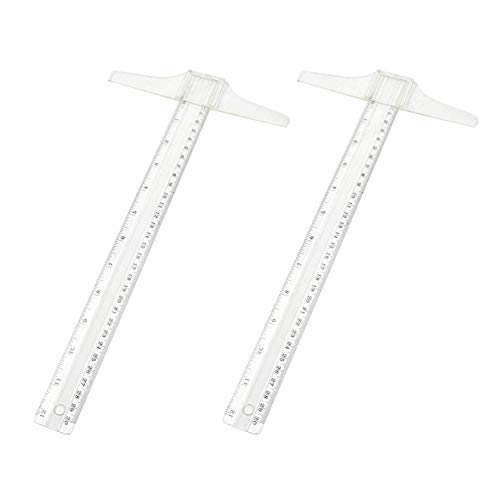 KANGIRU 2Pcs T Shape Ruler 30Cm Double Side Scale Plastic T-Square ...