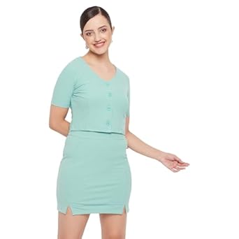 Madame Women Solid Cord Set Mint : Amazon.in: Clothing & Accessories