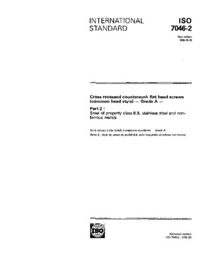 ISO 7046-2:1990, Cross-recessed countersunk flat head screws (common ...