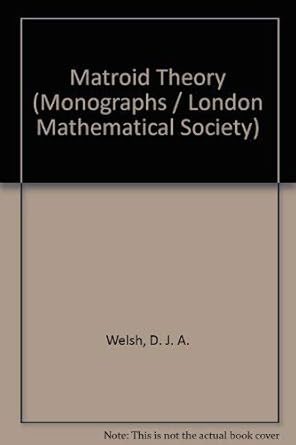 Amazon | Matroid Theory | Welsh, D. J. A. | Mathematics