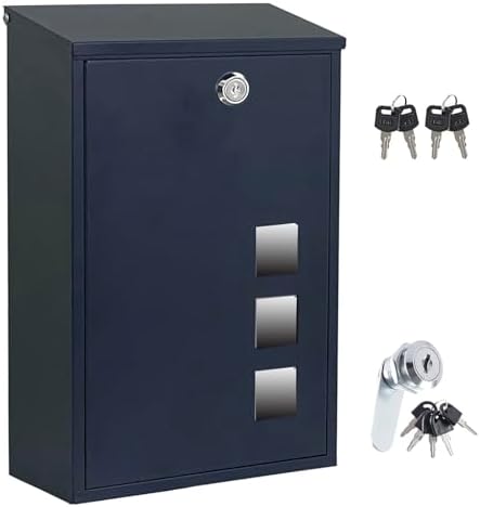 Stonebroo Wall Mounted Post Box Outside Waterproof, Letter Box with ...