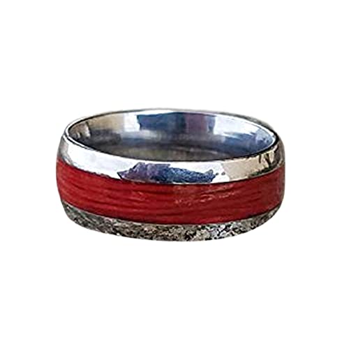 Amazon.com: Titanium Fishing Line Ring Custom Made Bands Fly Fishing ...