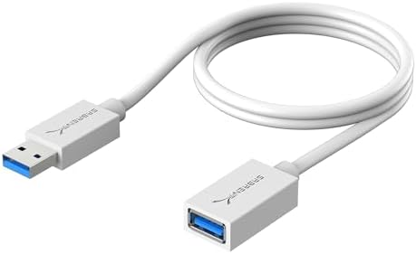 Amazon.com: 4ft. White USB 2.0 A-Male to A-Female Extension Cable ...