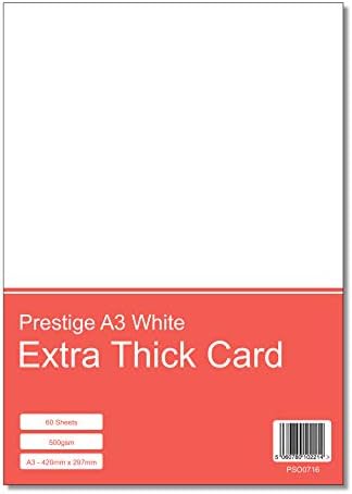 Prestige Premium Super Thick A3 White 500gsm Craft Card - Extra Thick ...