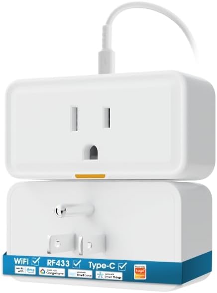 GHome Smart Mini Plug, Wi-Fi Outlet Socket Compatible with Alexa and ...