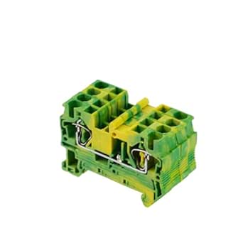 PE Din Rail Terminal Blocks 10Pcs ST-2.5PE Connectors Pull Type Spring ...