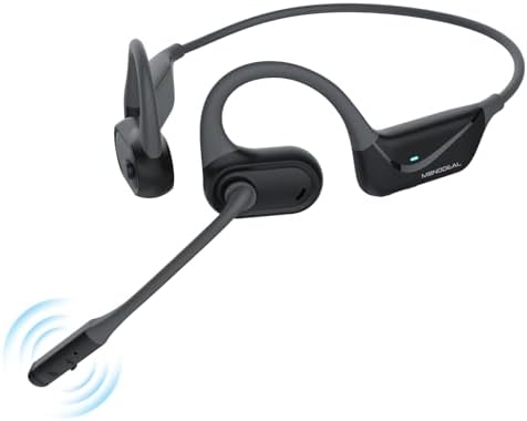 Amazon.com: MONODEAL Open Ear Headphones with Mic, Lightweight ...