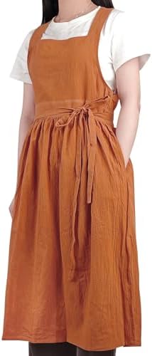 Small snail Soft Cotton Apron Japanese Style Women Pinafore Two-sided ...