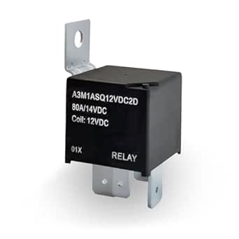 Amazon.com: (2PCS) A3M1ASQ12VDC2D Relay Automotive SPST 80A 12V ...