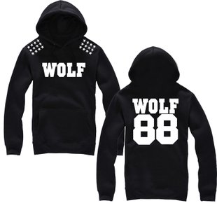 Amazon.com: KPOP SUPPORT EXO GROWL WOLF 88 SAME HOODIE CAP SWEATSHIRT ...
