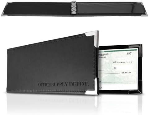 Business Checkbook Binder - 3-Ring Binder for 1-Page Checks, Holds 100 ...
