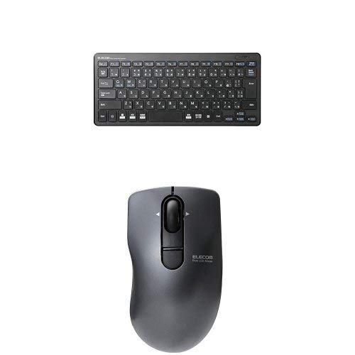 Amazon.co.jp: エレコム 無線超薄型ミニキーボード TK-FDP098TBK & エレコム ワイヤレスBlueLEDマウス(ビットグラスト) M-FBG3DBBK セット ...