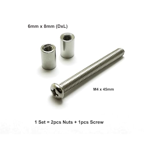 Making Handle Screws,12 Sets/lot 45mm Stainless Steel Screw 1/4" (6mm ...