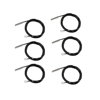 10K Temperature Sensor Probe 6pcs 1 Meter Waterproof Temp Sensor Probe ...