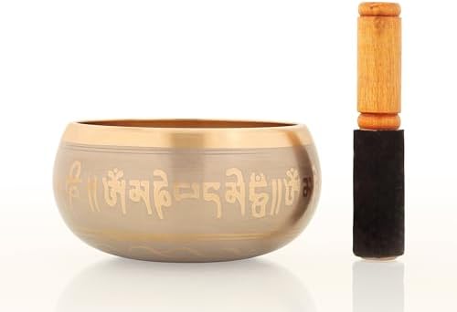 the healing store 6" pure Brass Sound Singing Bowl for stress relief ...