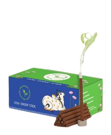 BELLACRAZE Natural Cow Dhoop Sticks, Dhoop Batti Organic Incense Stick ...