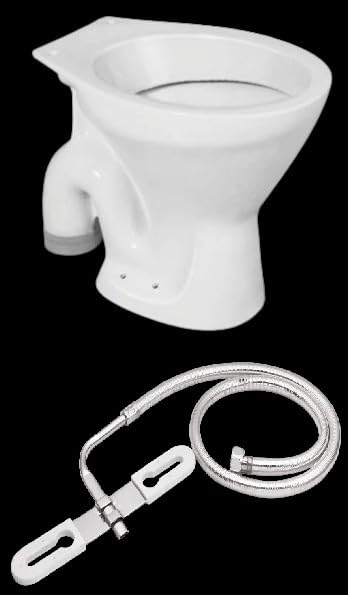 Senkiddpro Western Toilet Premium Ceramic EWC Toilet Seat STrap Commode ...