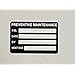 Amazon.com : 2x3 inch 200 PCS Black Preventive Maintenance Stickers for ...
