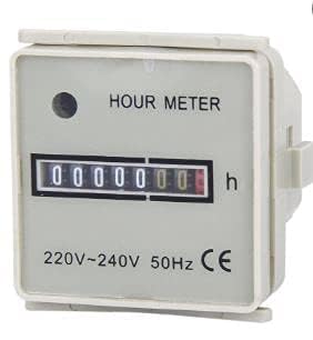 ARINO 48x48MM HOUR METER ANALOG TYPE 220VAC (UPTO 250VAC) AC HOUR PANEL ...
