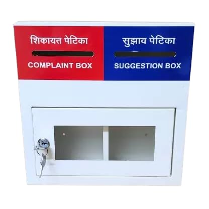 Lavicraft 2 Slits Metal Complaint Box/Suggestion Box with Lock & Keys ...