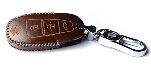 JVCV® Soft Handmade Leather Car Key Cover Compatible with Maruti Suzuki ...