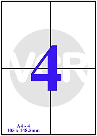 VCR A4 Size White Self Adhesive Label/Sticker for Printer (Inject ...