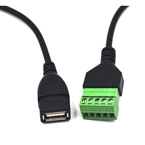 Buy kework 12 Inch USB 2.0 5 Pin Female Terminal Block Cable, USB ...