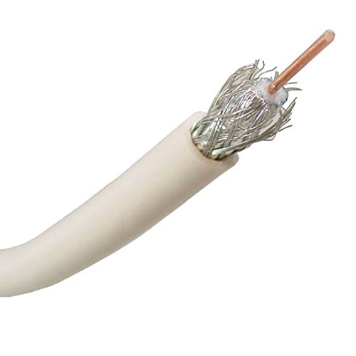 RG6 Coaxial Cable White 500' FT Digital Satellite 3 GHz 18 AWG Copper ...