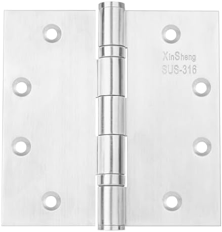 XinSheng 3 Pack 4.5x4.5 Inch Full 316 Stainless Steel Door Hinges Heavy ...