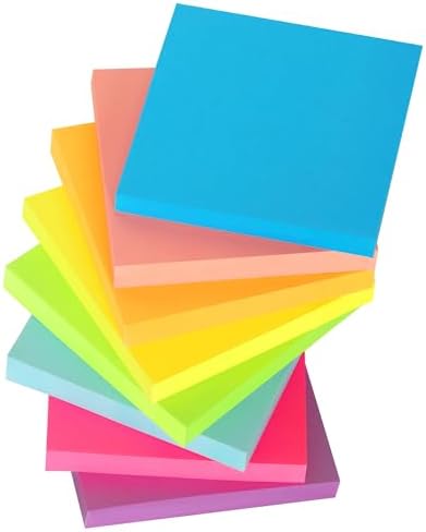 Early Buy 4x6 Sticky Notes with 6 Bright Color Self-Stick Notes 6 Pads ...