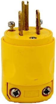 Leviton 515PV 15 Amp, 125V, Grounding Plug, 10 Pack, Yellowyellow ...
