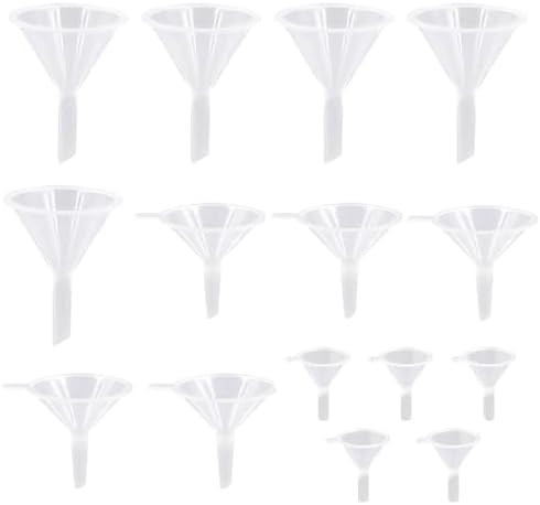15 Pcs Funnels Set, Plastic Small Funnels, Mini Funnels, Travel Clear ...