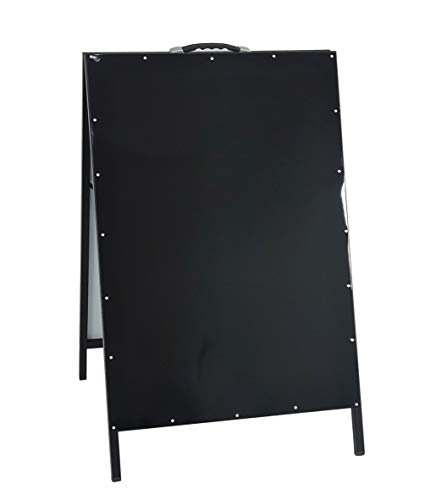 Snapklik.com : FixtureDisplays A-Frame Black Menu Board All Metal Dry ...