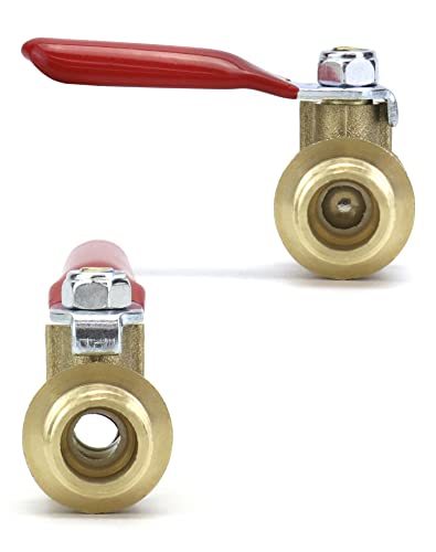 Snapklik.com : Ball Valve, 3 Pcs 1/4 Heavy Duty Brass Ball Valve Shut ...