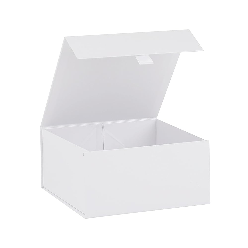 Amazon.com: PLINJOY White Gift Box 8x8x4 Inches Small Gift Boxes for ...