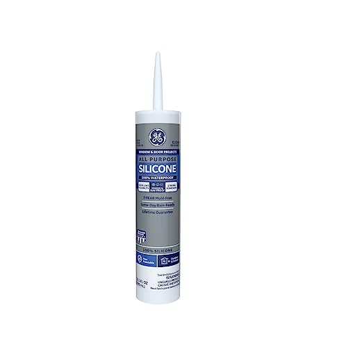 GE All Purpose Silicone Caulk - 100% Waterproof Silicone Sealant ...