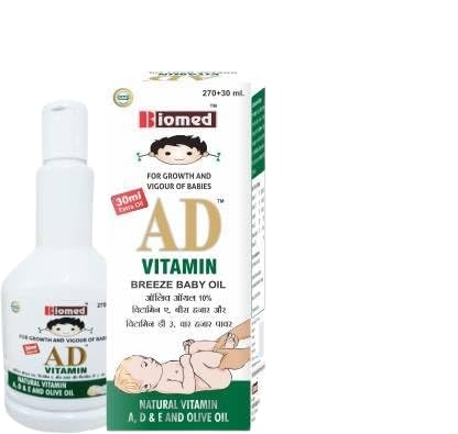Amazon.in: Buy BIOMED AD VITAMIN Baby Oil 300ml Online at Best Price in ...