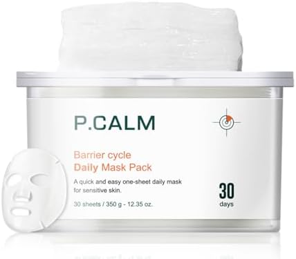 Amazon.com : P.CALM Barrier Cycle Daily Sheet Mask – 30-Day Sheets with ...