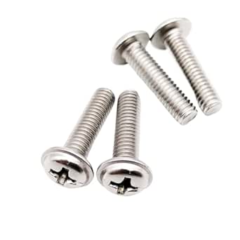 Idomin 10/50pc M2 M2.5 M3 M4 M5 M6 304 A2 Stainless Steel DIN967 Cross Phillips Pan Round Washer ...