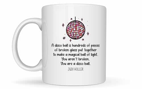 Amazon.com: Disco Ball Mug Inspirational Coffee Cup Motivational Mug ...