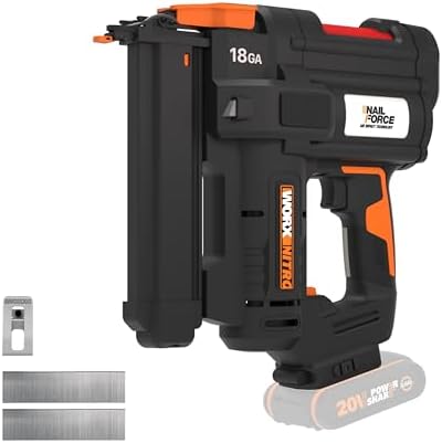 Worx WX844.9 20V Cordless 18 Gauge Narrow Crown Stapler - Efficient ...