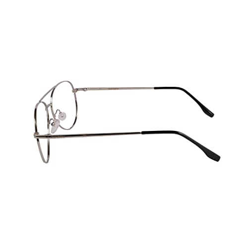 Buy Cleardekho Aviator Black and Silver Blue Cut Computer Eyeglasses at ...